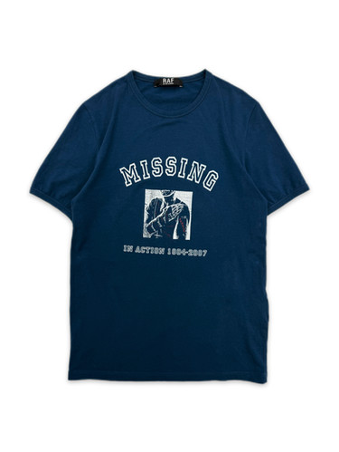 SS07 Raf by Raf Simons ‘Missing in Action’ Navy Blue Tank Top-Shirt | ArchiveThreads