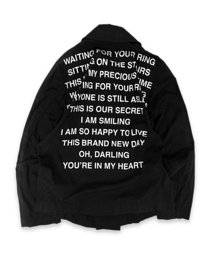 SS02 Junya Watanabe ‘Oh, Darling’ Black Poem Peacoat Jacket ...