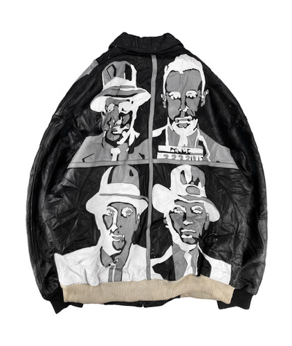 90s Pelle Pelle ‘Mugshot’ Mafia Two Tone Leather Jacket | ArchiveThreads