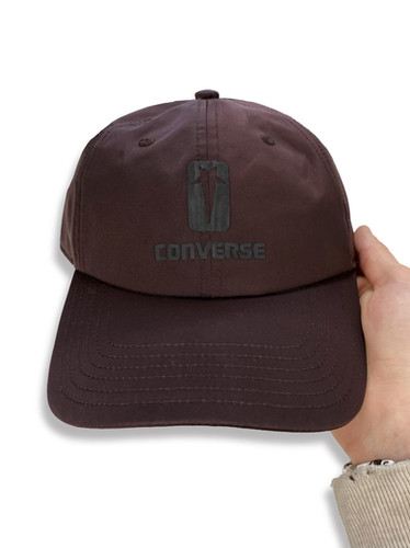 Rick Owens x Converse Pentagram Maroon Nylon Strapback Hat | ArchiveThreads