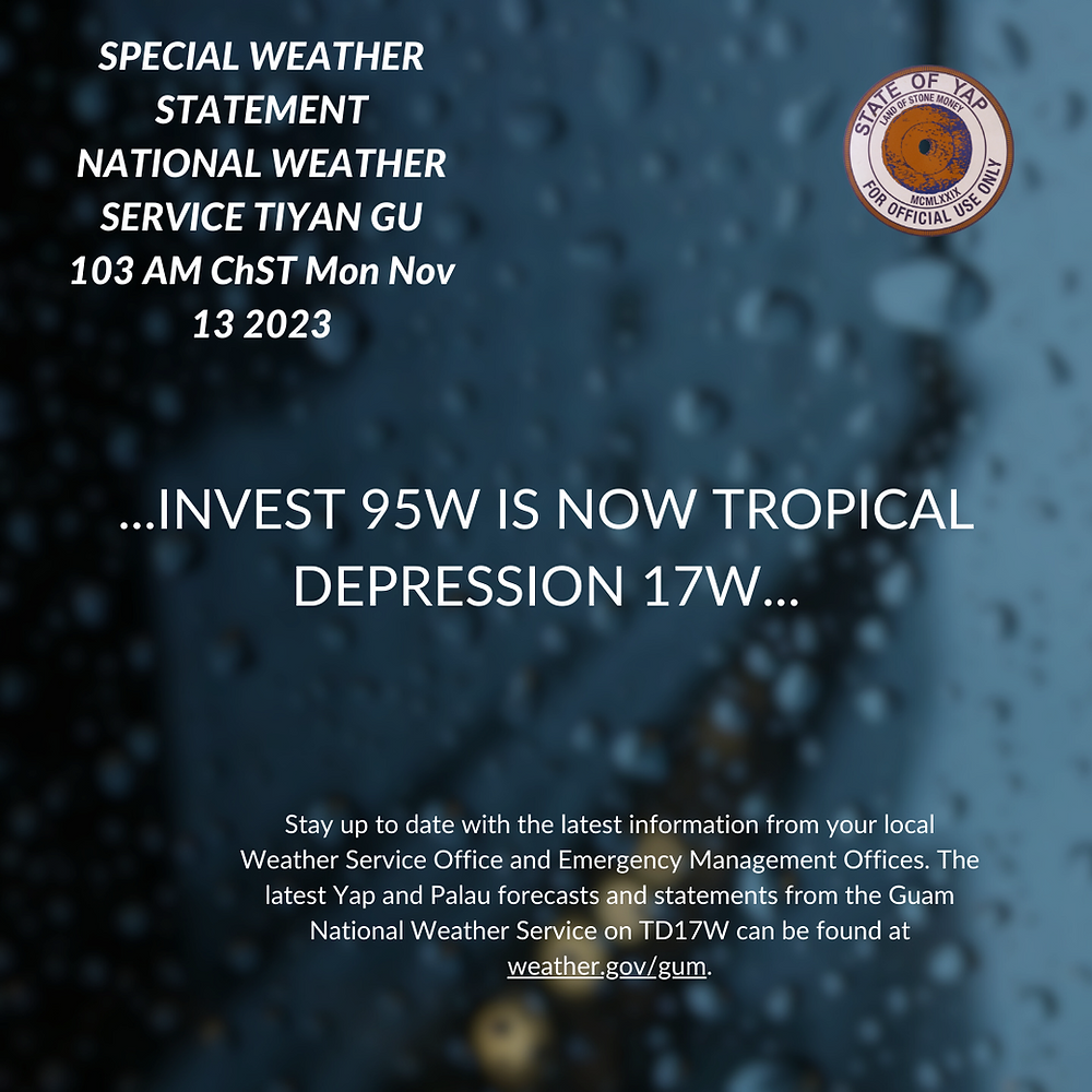 Tropical Depression 17W Statement