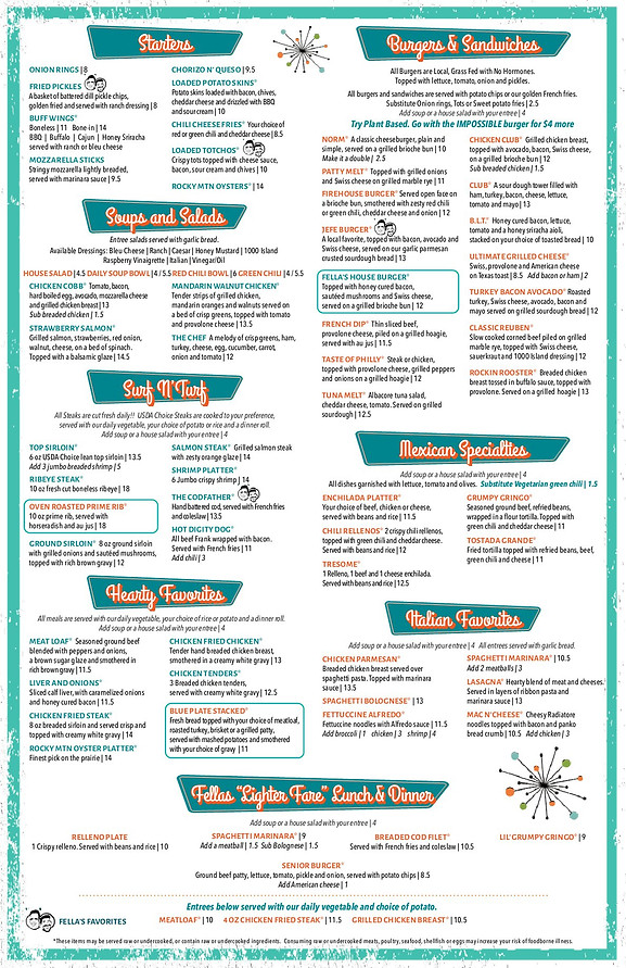 Menu | Goodfella's Diner