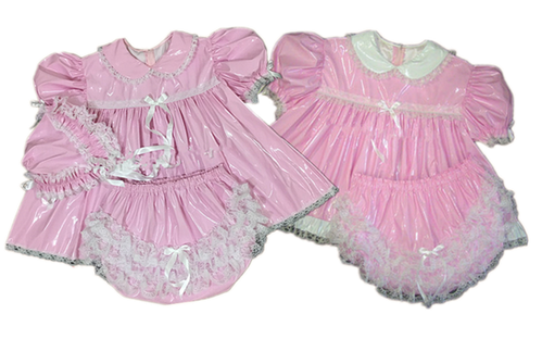 D&C Adult Baby PVC Pink Dress Set ( Special Pack ) | dreamyncreamyab