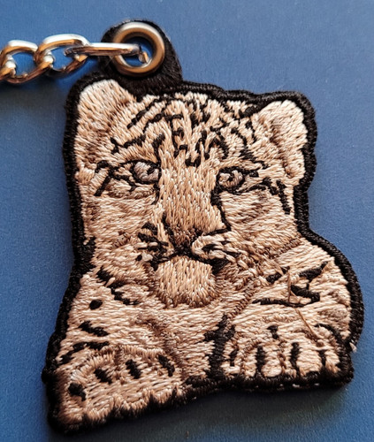 Embroidered Snow Leopard Keychain | Snow Leopard Conservancy