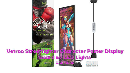 Vetroo Streetfighter Character Poster Display Board w/ LED Lights ...