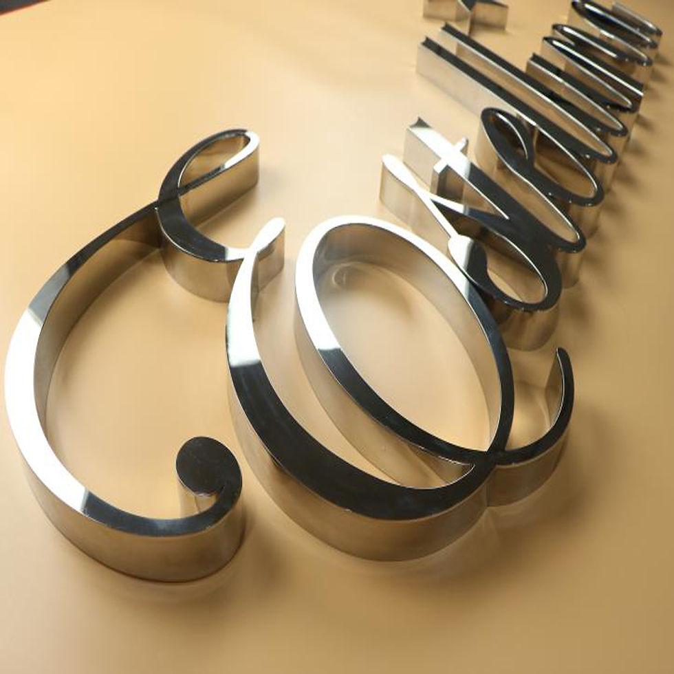 316 mirror SUS polished stainless steel channel letters Commercial ...