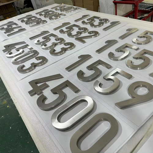 Custom 3D Metal Sign Letters Brushed SUS Identification Signage Room ...
