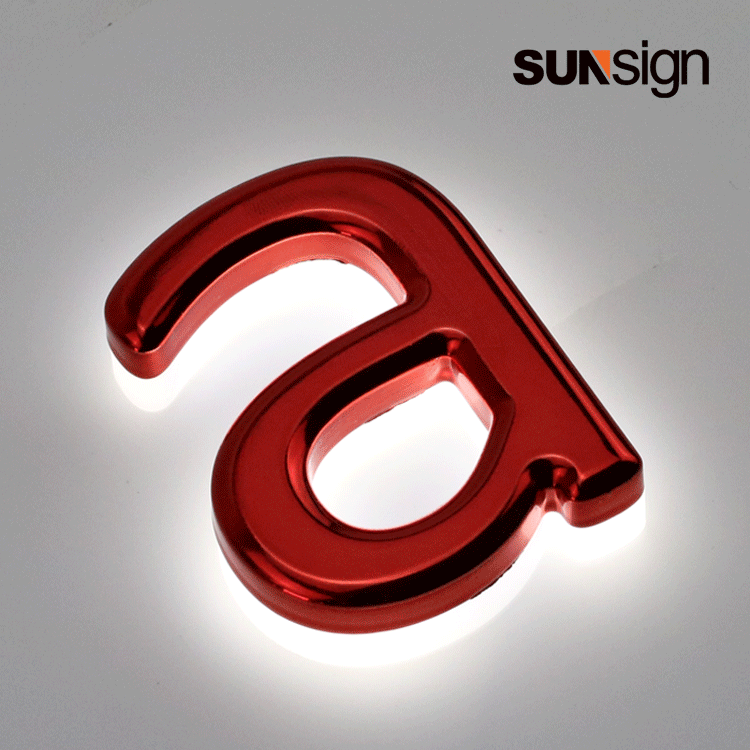 backlit sign letters with mirror coating film face,led letter lights ...