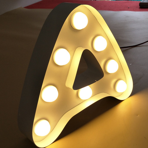 led channel letters marquee letters light bulb letter sign vintage ...