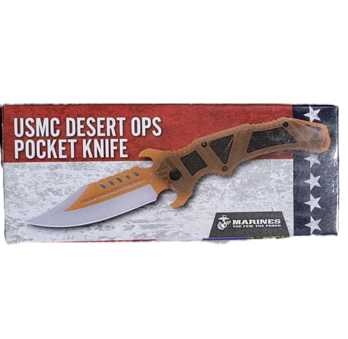 USMC Desert OPS Pocket Knife | REDNECK Centric