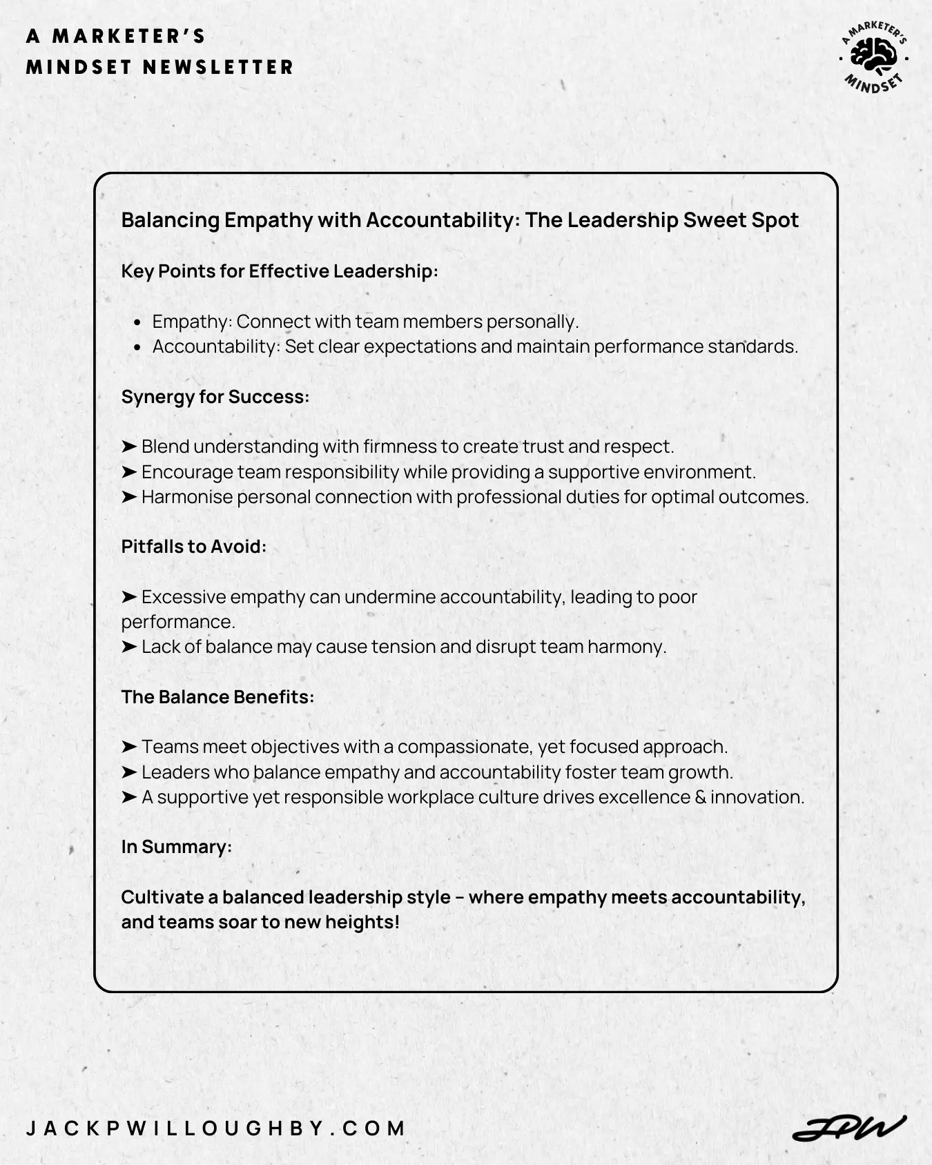 Finding the Right Balance: Empathy and Accountability in Leadership