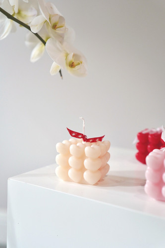 Harmony Hearts Cube Candle | 24:01 Bloom & Craft