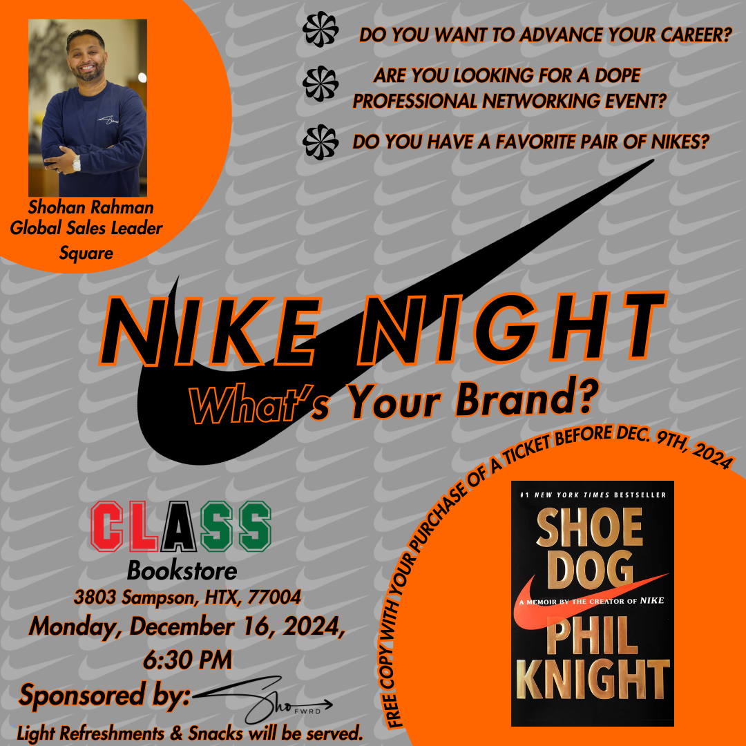 CLASS Bookstore Presents NIKE NIGHT: What's Your Brand? | Class Bookstore
