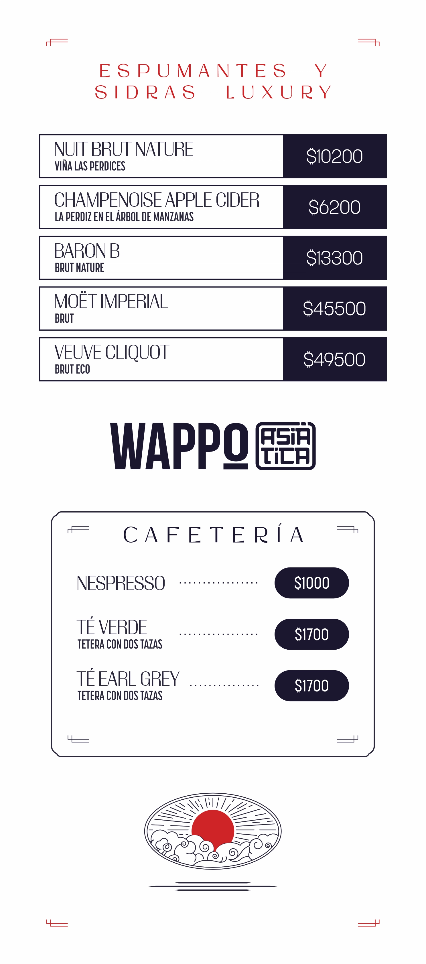Carta Restaurante Asiática | wappo-sushi