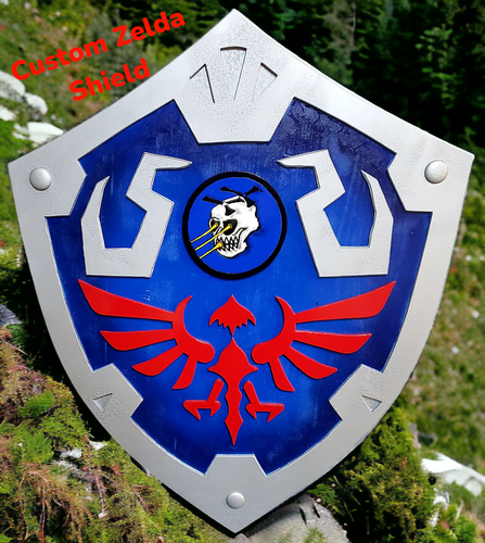 Life-Size Wooden Custom Zelda Shield| Gift| Award | Displayed| Wall Art ...