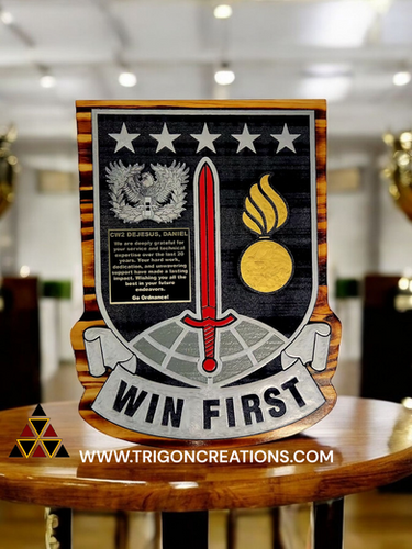 Military Unit Plaques | Fully Custom 3D Style | Wood Engraved