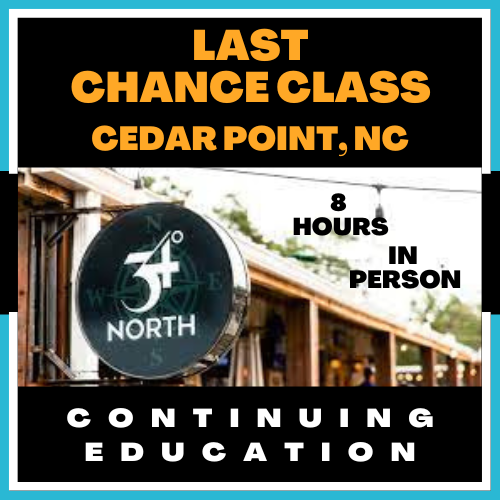 IN PERSON - at 34 North Bar, Cedar Point , NC - 2023 CE for GC's - 8 ...