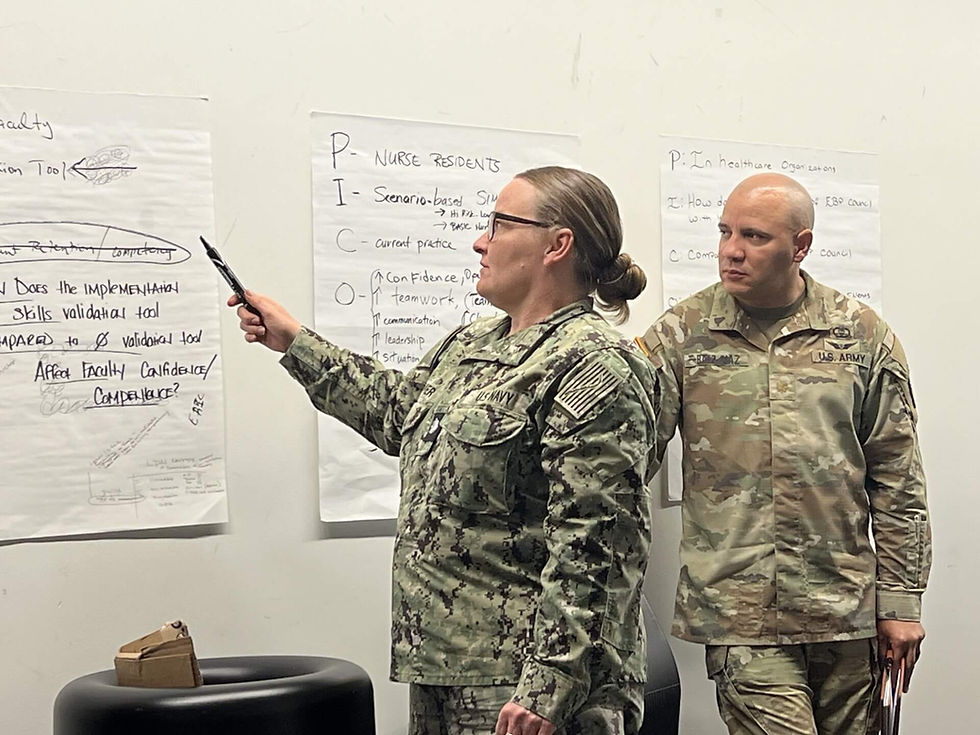 Military Nurses Collaborate to Solve Clinical Challenges in EBP Workshop