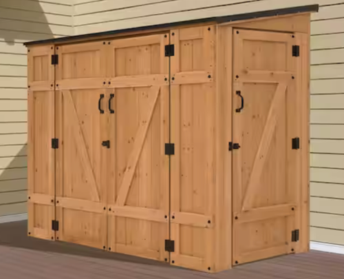 Premium Cedar 6ft x 3ft wood storage shed | Conspec Limited Berm