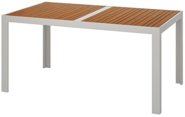 IKEA Sjalland gray table frame with brown inserts | Conspec Limited Berm