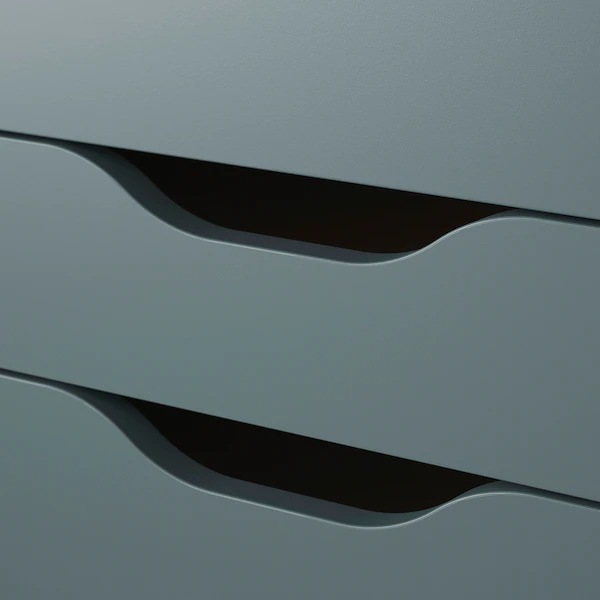 IKEA Alex 5 drawer unit in gray/turquoise | Conspec Limited Berm