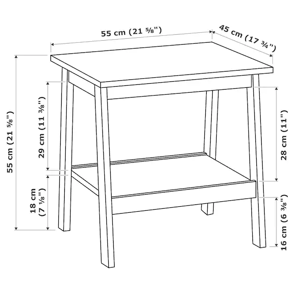 IKEA Lunnarp white side table | Conspec Limited Berm