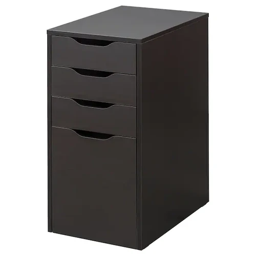 IKEA Alex drawer unit drop file storage black/brown | Conspec Limited Berm