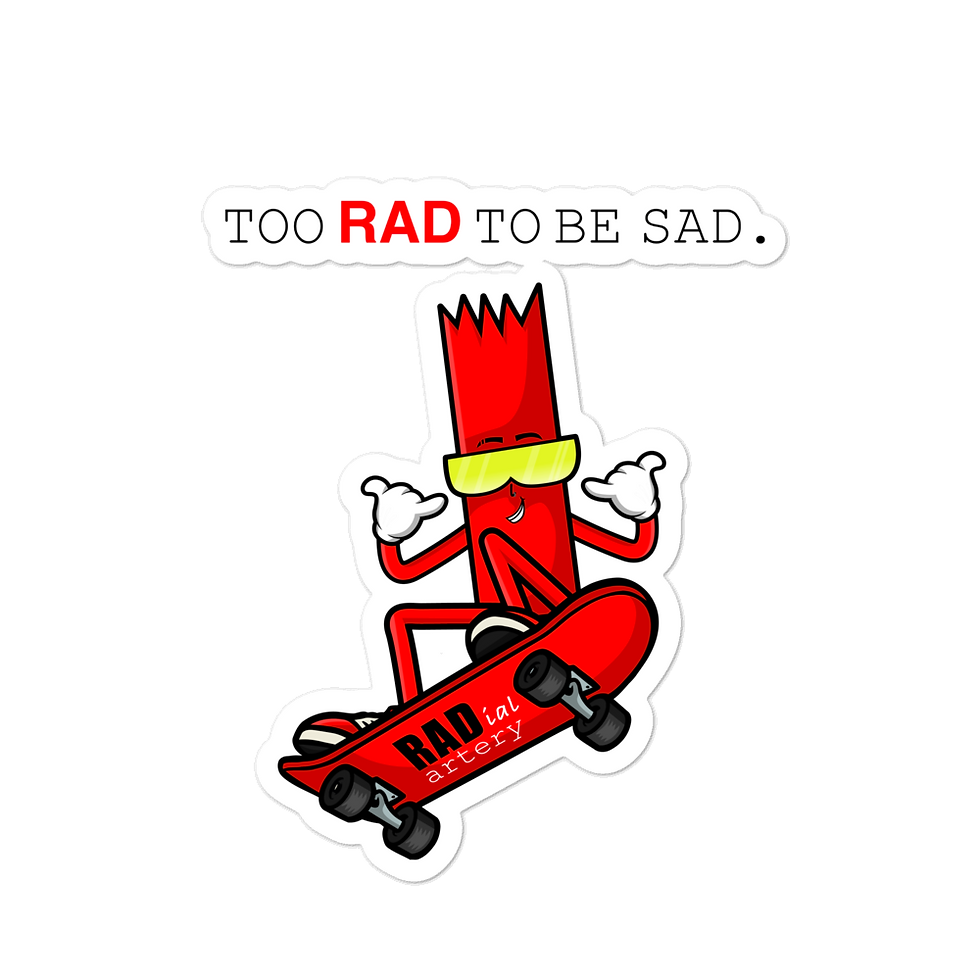 Too RAD to be sad Sticker | Sonography101