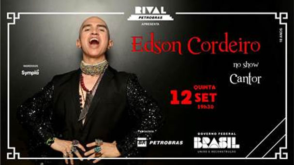Edson Cordeiro traz o show “CANTOR” para o Teatro Rival