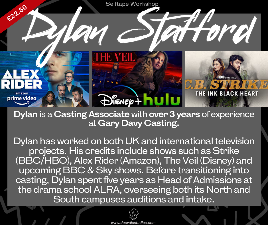 CASTING WORKSHOP with Dylan Stafford plus Zoom Q&A. Scripts upon Booking! | Mysite