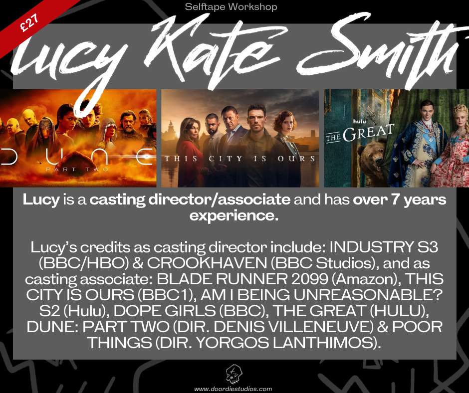 CASTING WORKSHOP with Lucy Kate Smith plus Zoom Q&A. Scripts upon Booking! | Mysite