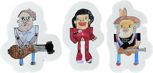 "Musician" Stickers by Rick Fleming | sagestudioatx