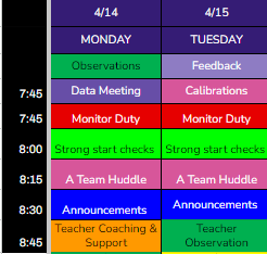 Weekly Leadership Calendar | Education Consulting