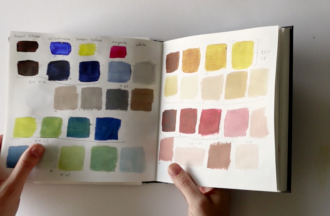 How I create a colour palette for a series of paintings