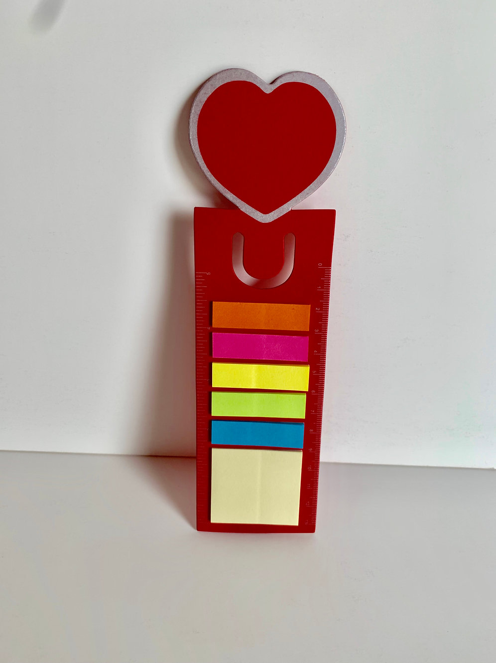 HEART SHAPED RULER W/STICKY NOTES PK 500 | Mysite
