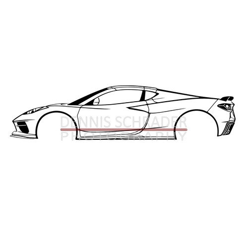 Chevrolet Corvette C8 Digital Download Car Illustration svg Vector ...