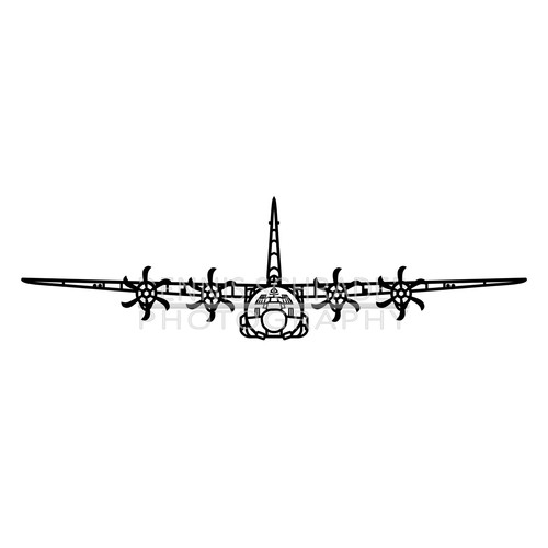 C-130 Hercules Military Transport Plane Digital Download Illustration ...