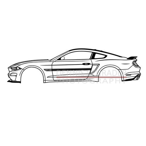 Ford Mustang GT/CS 2020 Digital Download Car Illustration svg Vector ...