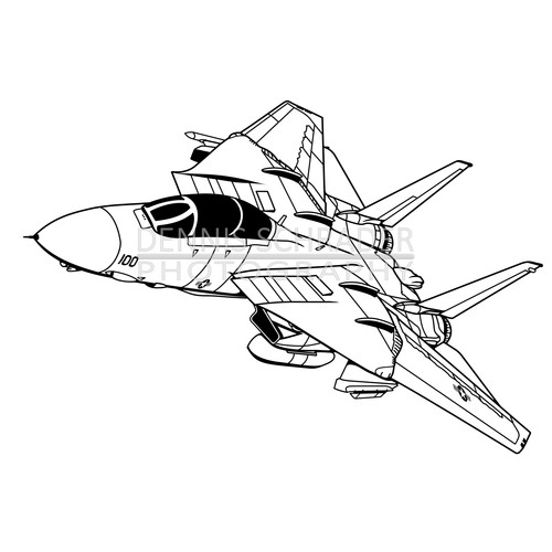 F-14 Tomcat Fighter Digital Download Warplane Illustration svg Vector ...