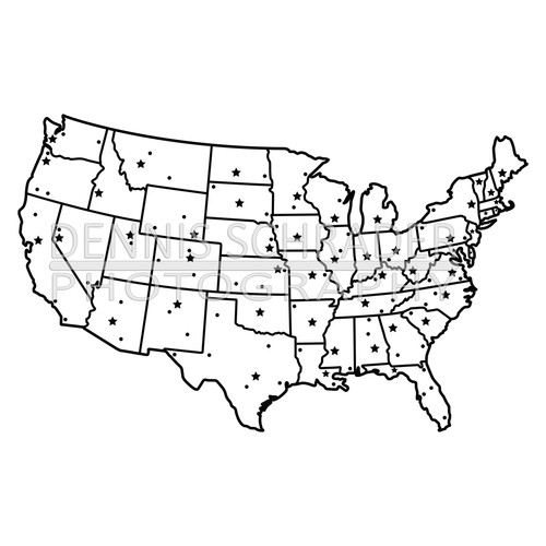 USA Map Lower 48 Digital Download Map Illustration svg Vector ...