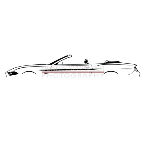 Ford Mustang GT Convertible 2019 Digital Download Car Illustration svg ...