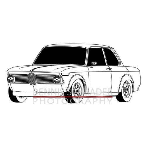 BMW 2002 Front Angle Digital Download Car Illustration svg Vector ...