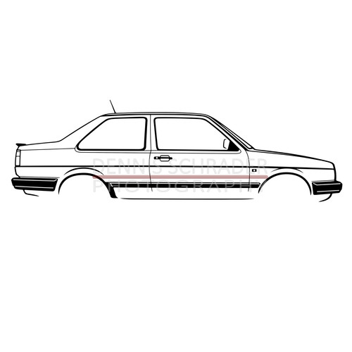 Volkswagen Jetta Mk2 Digital Download Car Illustration svg Vector ...