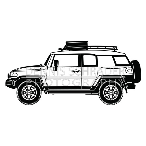 Toyota FJ Cruiser Custom Digital Download Car Illustration svg Vector ...
