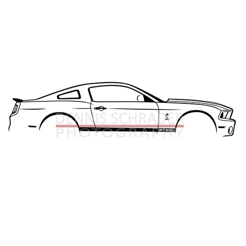 Ford Mustang Shelby GT500 Digital Download Car Illustration svg Vector ...