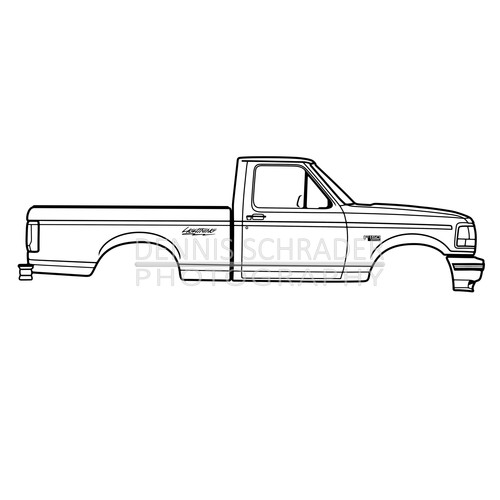 Ford Lightning Truck 1993 Digital Download Truck Illustration svg ...