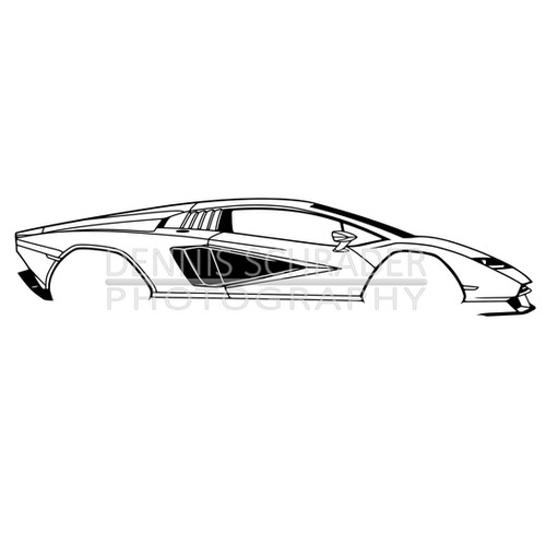 Lamborghini Countach 2022 Digital Download Car Illustration svg Vector ...