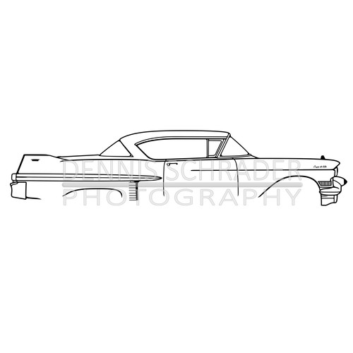 Cadillac Coupe Deville 1957 Digital Download Car Illustration svg ...