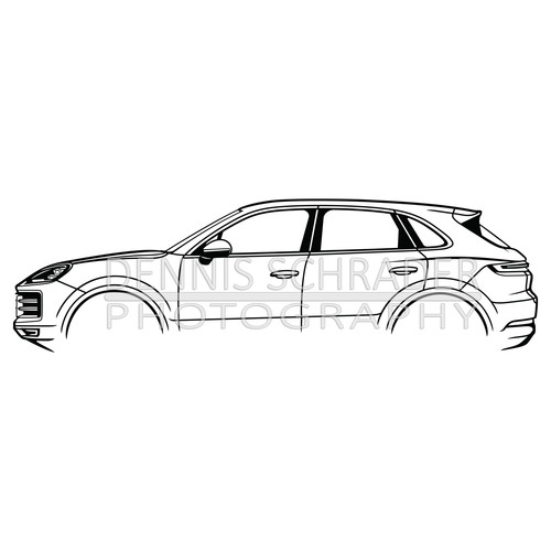 Porsche Cayenne Digital Download Car Illustration svg Vector | Fastlane ...