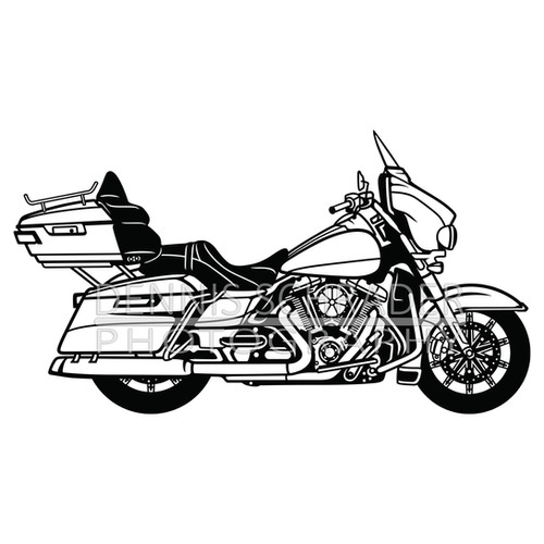 Harley Davidson Ultra Limited 2016 Digital Download Bike Illustration ...